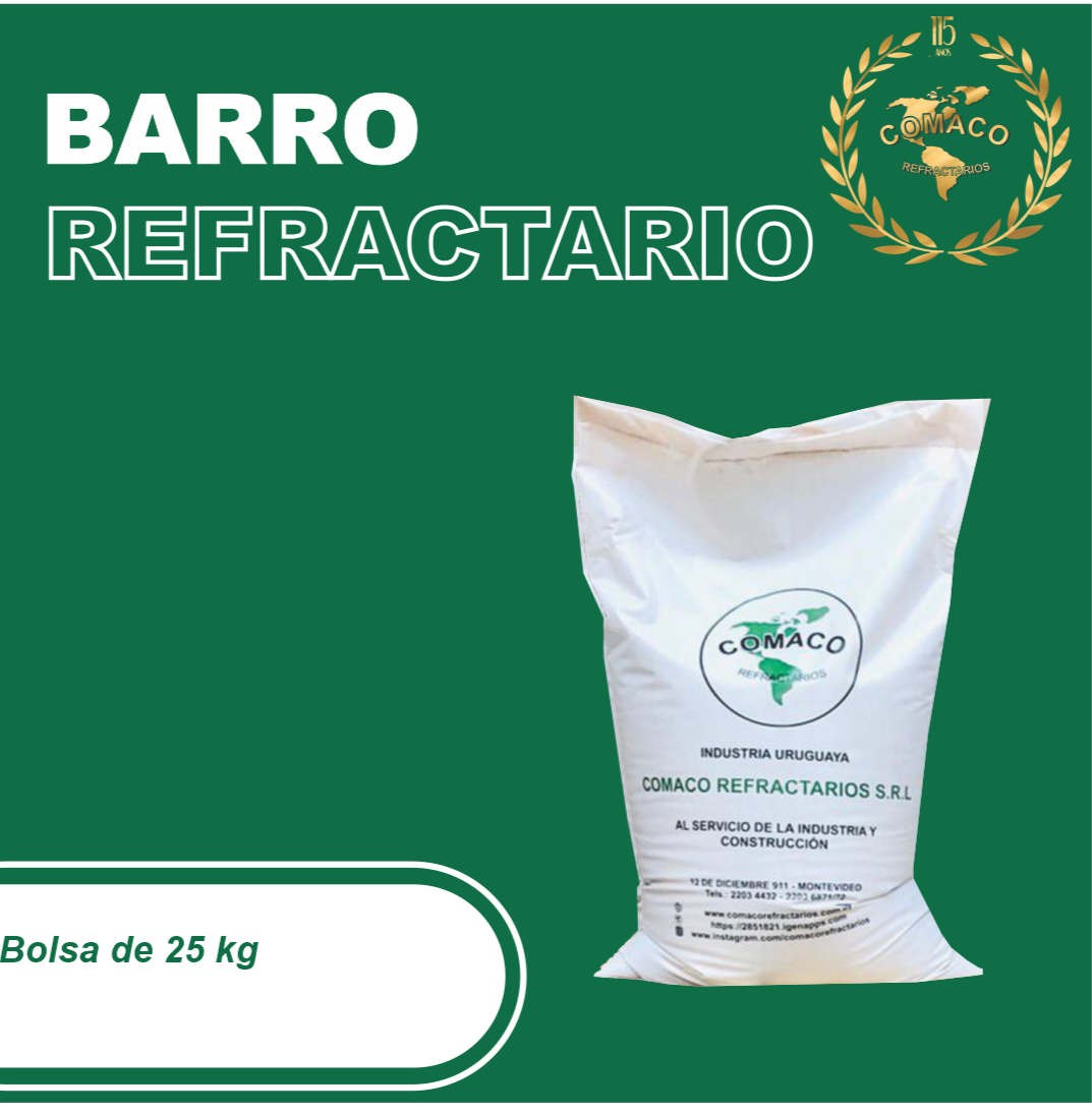 BARRO REFRACTARIO 25 KG :: comaco